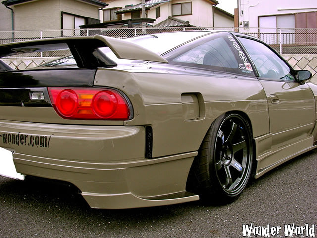 Split Rear Spoilers on a Rear bumper for S13 Hatchback, RL/RR, Glare ...